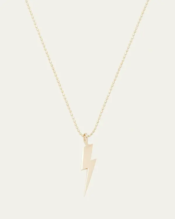 SYDNEY EVAN 14k Lightning Bolt Pendant Necklace