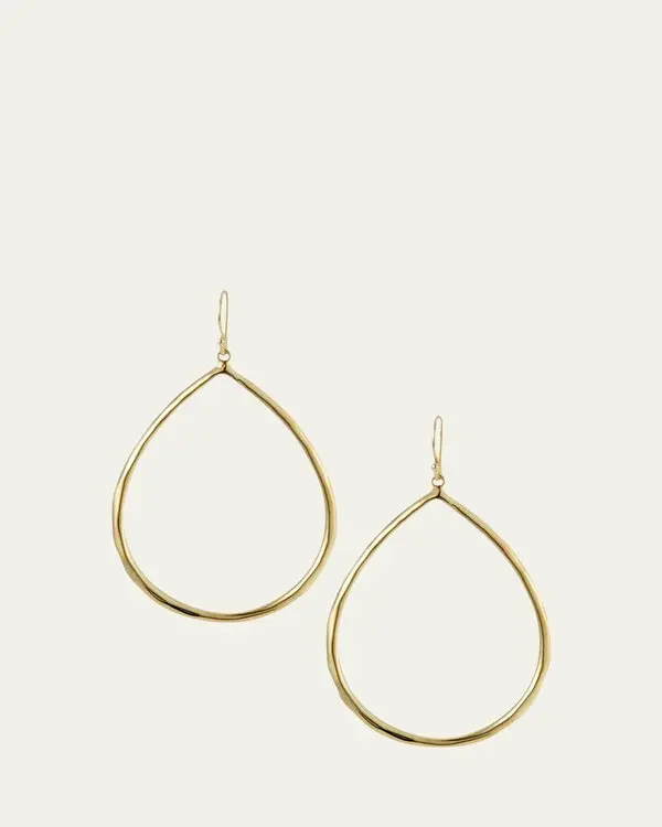 Ippolita Sculpted Open Teardrop Hoop Earrings - Gold