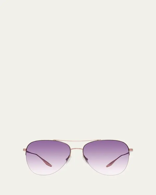 Barton Perreira Chevalier Titanium Aviator Sunglasses - One-color