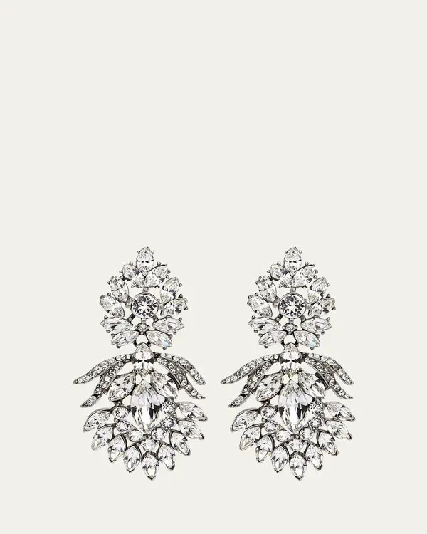 BEN-AMUN Crystal Drop Clip-on Earrings