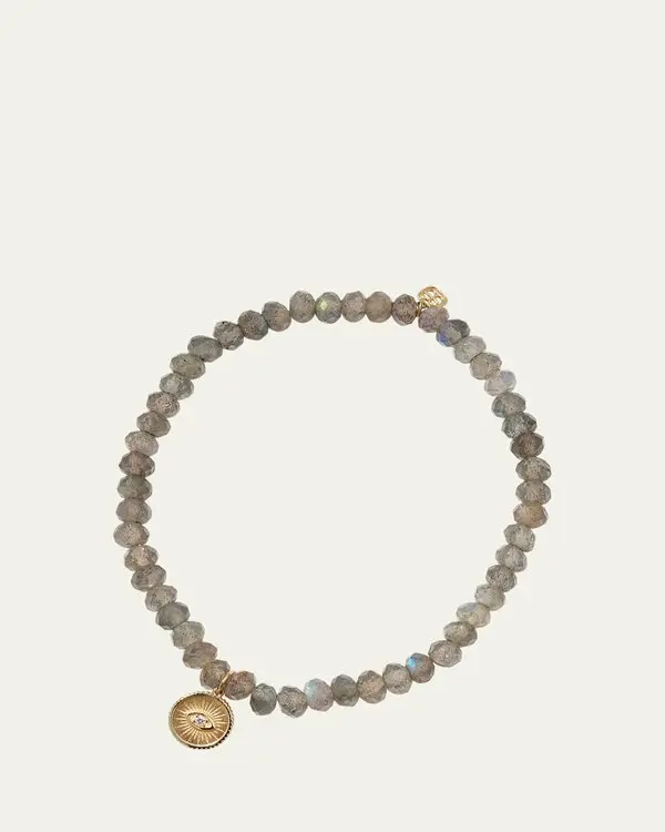 SYDNEY EVAN Sapphire & Turquoise Evil Eye Chain Bracelet