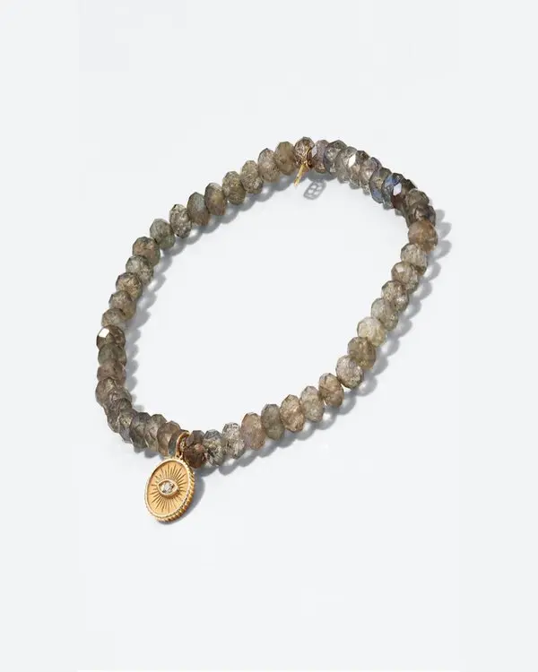 SYDNEY EVAN Sapphire & Turquoise Evil Eye Chain Bracelet