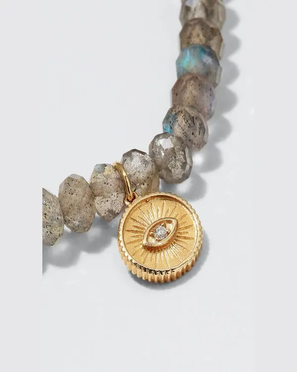 SYDNEY EVAN Sapphire & Turquoise Evil Eye Chain Bracelet