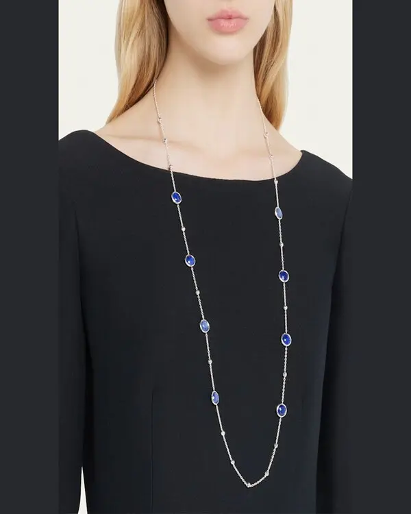 Ippolita Multi Station Lollipop Necklace - Lapis Triplet