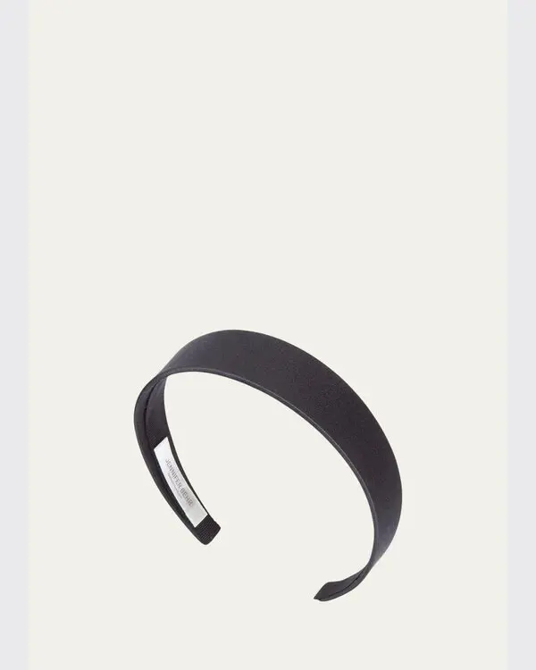 JENNIFER BEHR Lydia Silk Satin Headband - Black