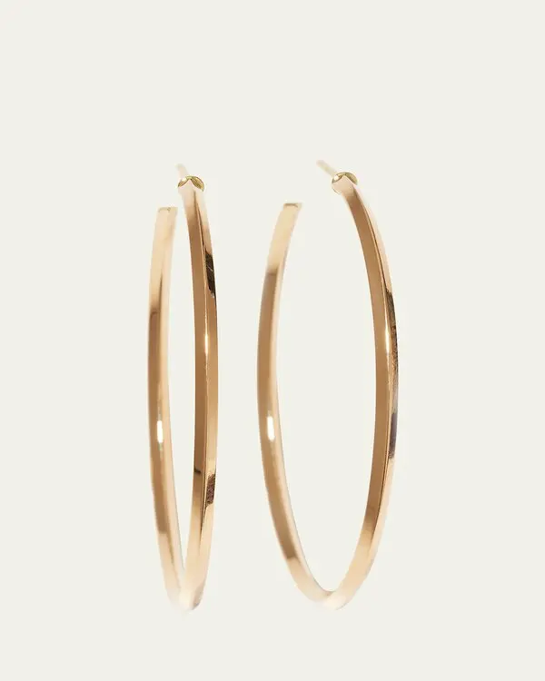 Lana Jewelry 45mm 14k Thin Pointed Royale Hoop Earrings - Gold