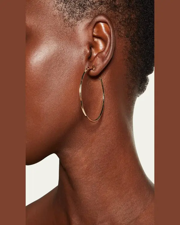 Lana Jewelry 45mm 14k Thin Pointed Royale Hoop Earrings - Gold