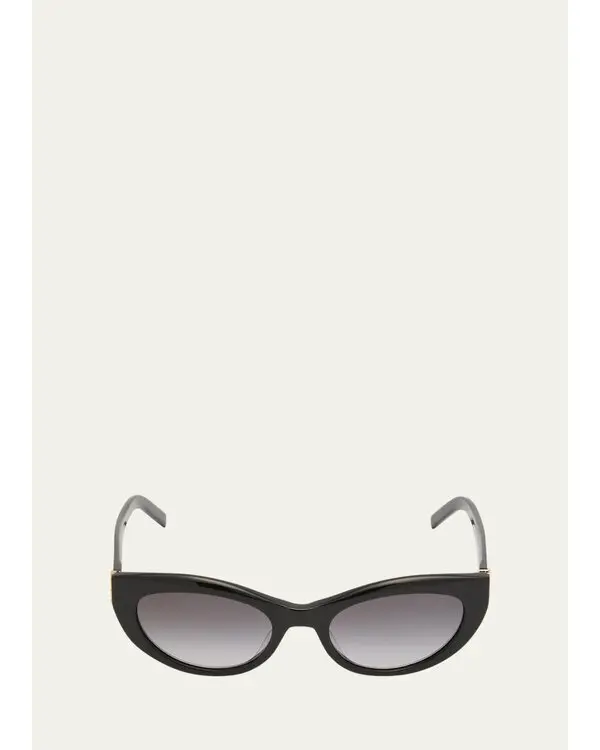 Saint Laurent Acetate Cat-eye Sunglasses - Shiny Solid Black