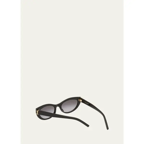 Saint Laurent Acetate Cat-eye Sunglasses - Shiny Solid Black