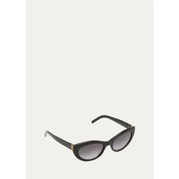 Saint Laurent Acetate Cat-eye Sunglasses - Shiny Solid Black