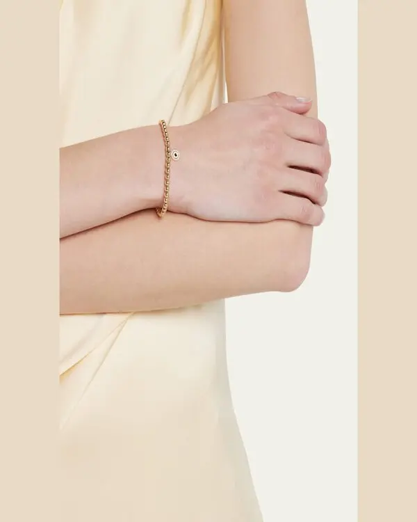 SYDNEY EVAN 14k Bead & Diamond Evil Eye Bracelet
