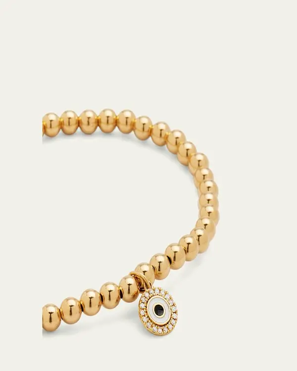 SYDNEY EVAN 14k Bead & Diamond Evil Eye Bracelet