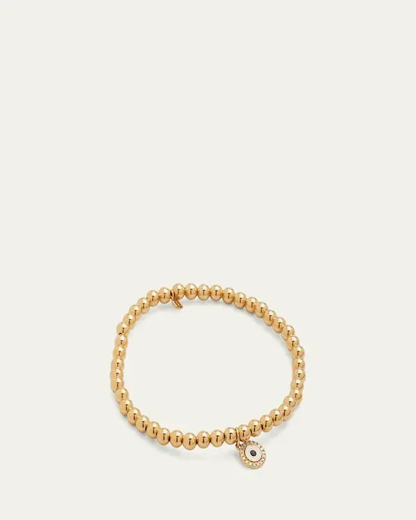 SYDNEY EVAN 14k Bead & Diamond Evil Eye Bracelet