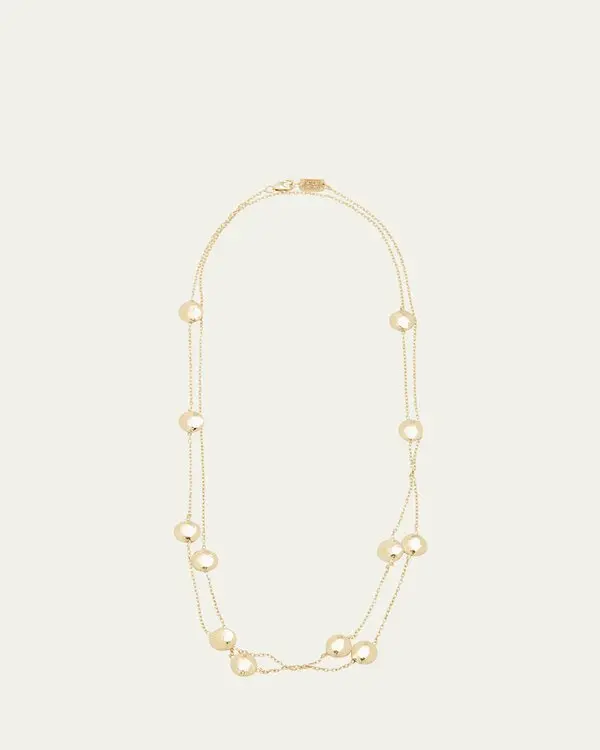 Ippolita Long Hammered Pinball Layering Necklace In 18k - Gold