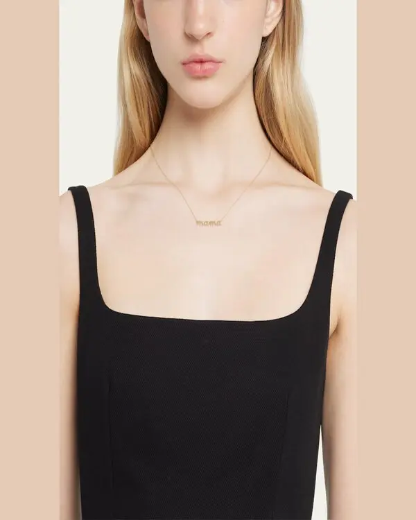SYDNEY EVAN 14k Gold Mama Script Pendant Necklace