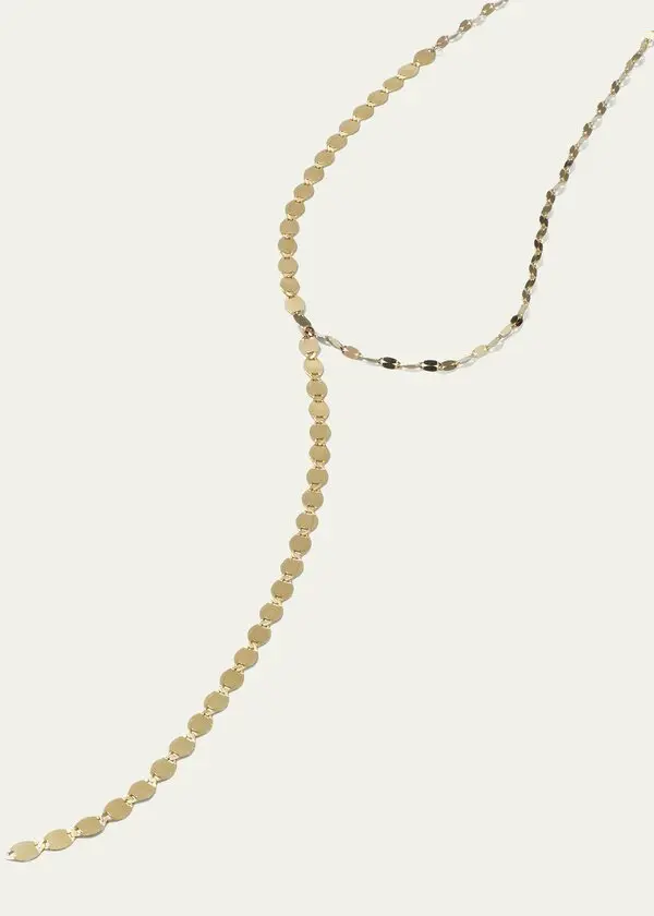 Lana Jewelry 14k Gold Lariat Disc Necklace