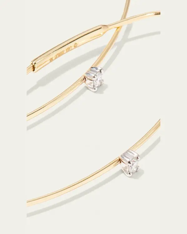 Lana Jewelry 14k Oval Hoop Earrings With Diamonds