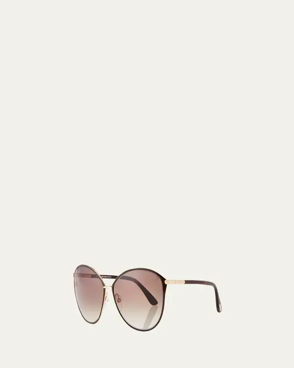 TOM FORD Penelope Butterfly Sunglasses - Brown