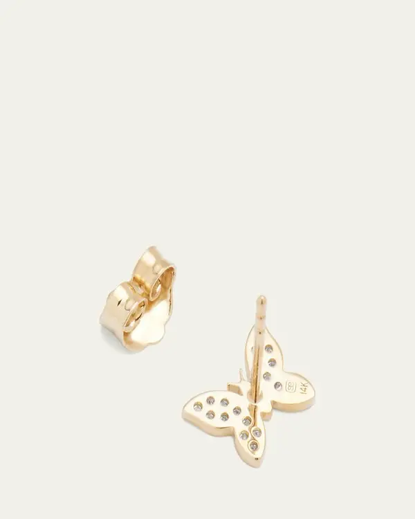 SYDNEY EVAN 14k Diamond Butterfly Stud Earring