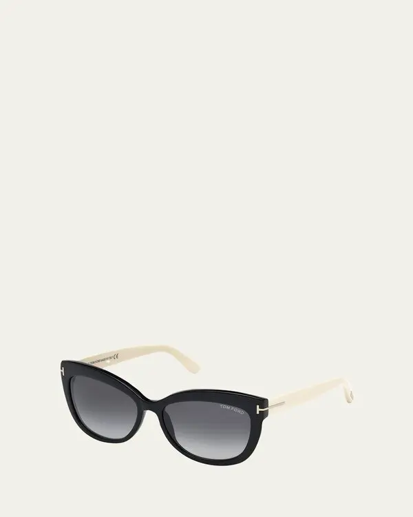 TOM FORD Alistair Cat-eye Sunglasses - Black / Ivory