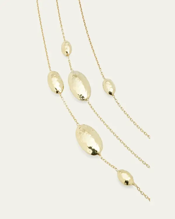 Ippolita 18k Long Hammered Multi Station Layering Necklace