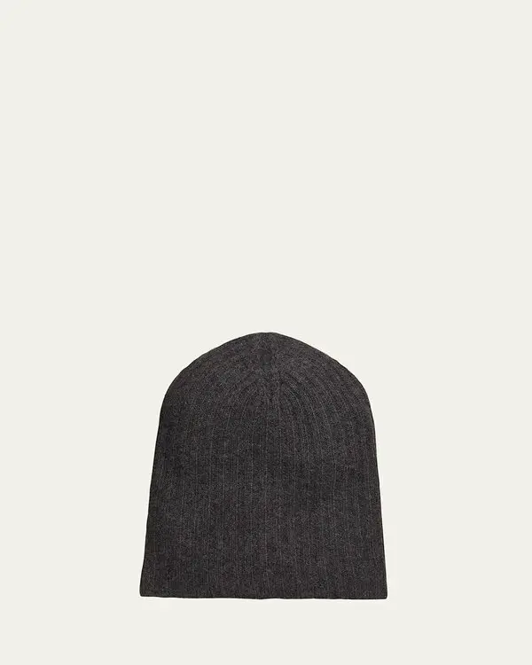 Bergdorf Goodman Cashmere Beanie - Charcoal