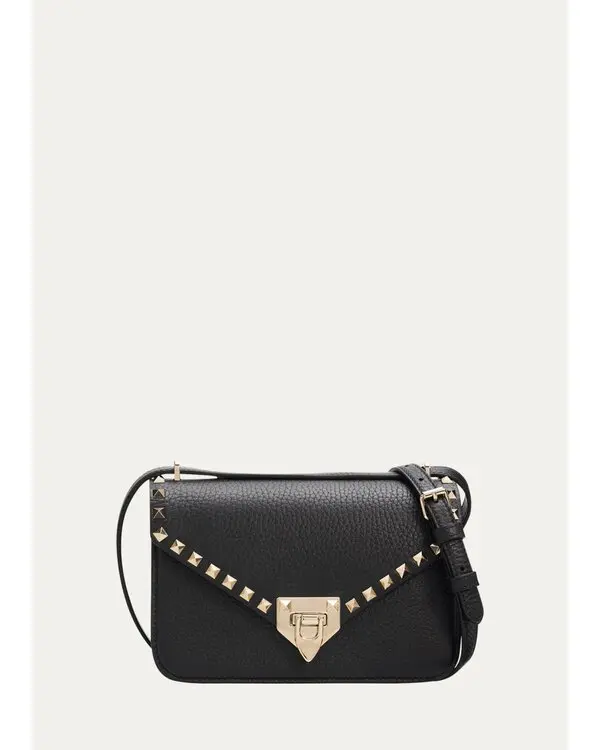 Valentino Garavani Small Rockstud Leather Shoulder Bag - Nero