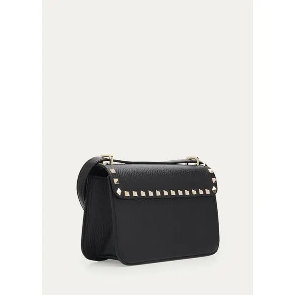 Valentino Garavani Small Rockstud Leather Shoulder Bag - Nero