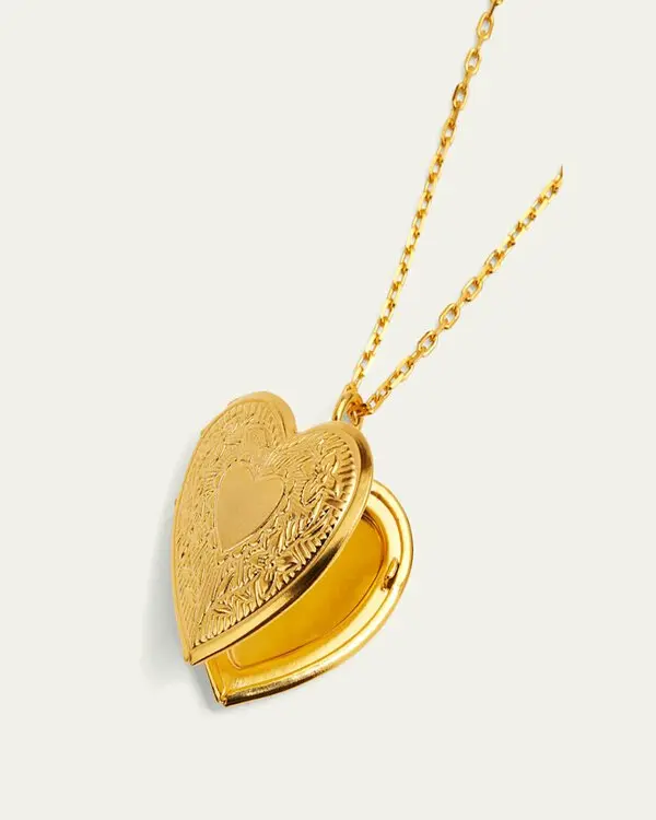 BEN-AMUN 24k Electroplated Necklace With Heart Locket