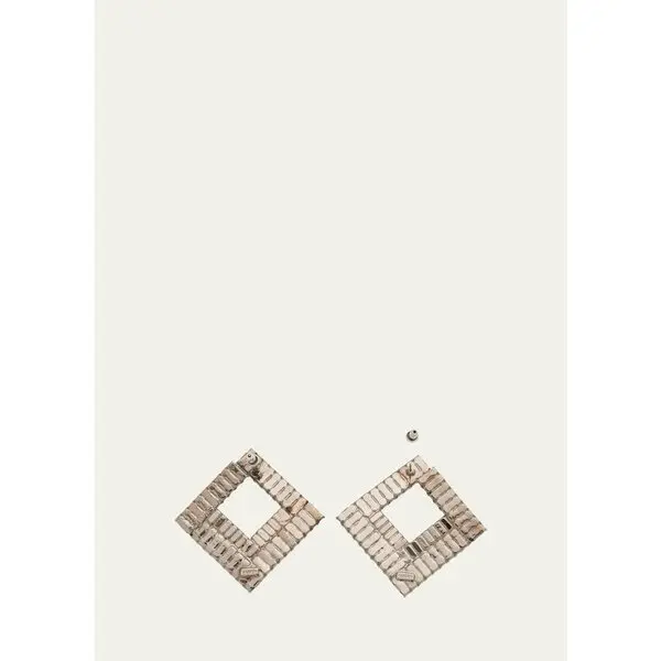 Auden Bianca Square Forward-facing Hoop Earrings