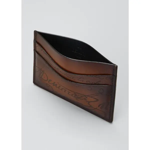 Berluti Bambou Scritto Leather Card Case