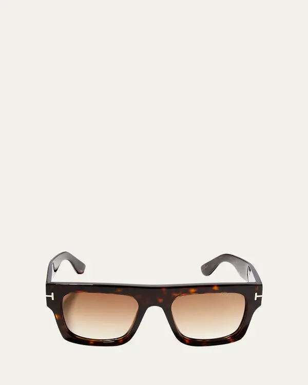 TOM FORD Fausto Square Sunglasses - Dark Havana