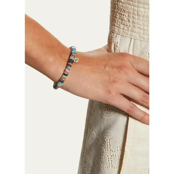 SYDNEY EVAN Opal, Diamond And Turquoise Evil Eye Bracelet