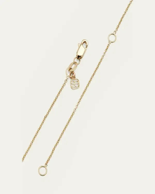 SYDNEY EVAN Small Pave Diamond Cross Necklace