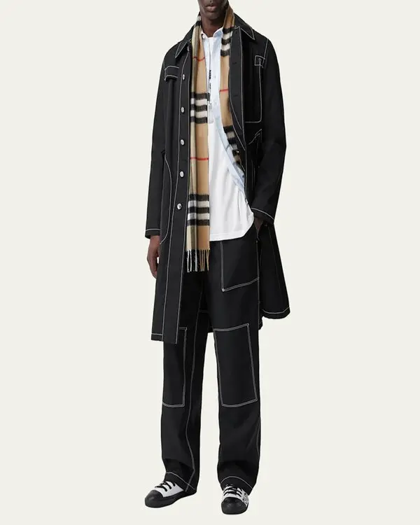 Burberry Giant Check Cashmere Scarf