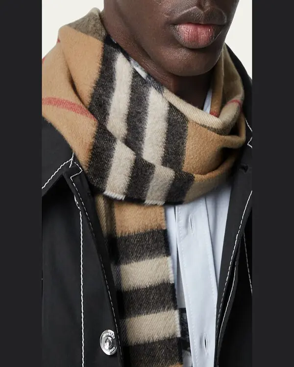 Burberry Giant Check Cashmere Scarf