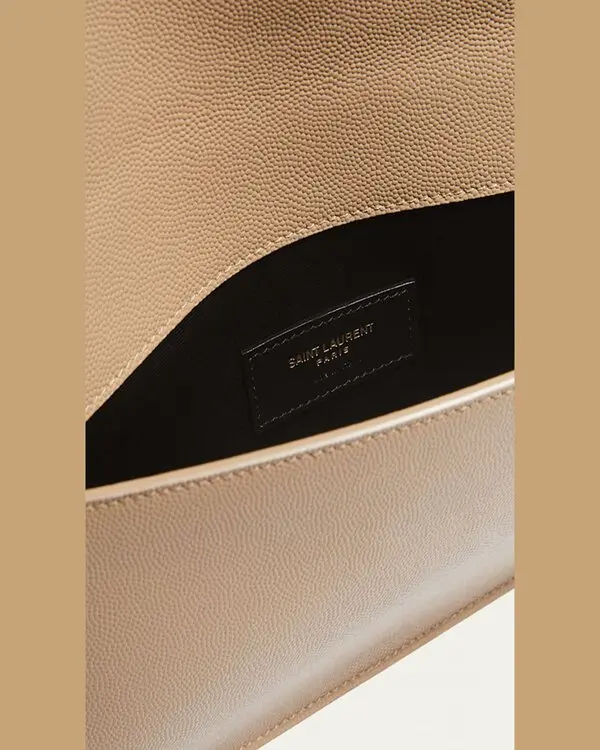Saint Laurent Uptown Pouch - Dark Beige