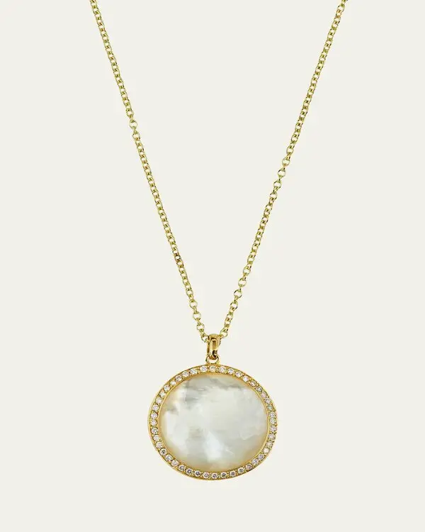 Ippolita 18k Gold And Diamond Pendant Necklace - Mother Of Pearl