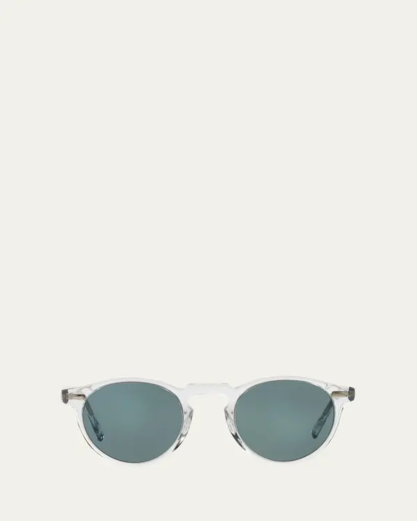 Oliver Spencer Round Acetate Sunglasses - Crystal
