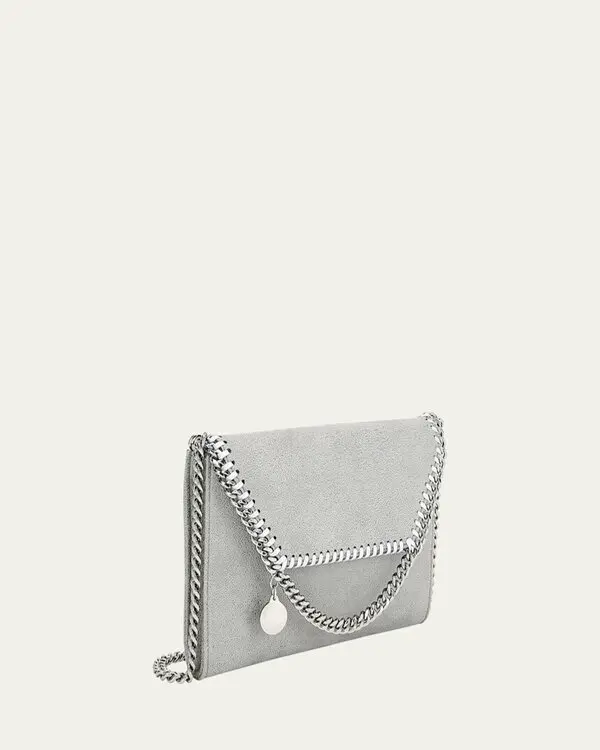Stella McCartney Mini Falabella Shaggy Deer Wallet On Chain - Light Gray