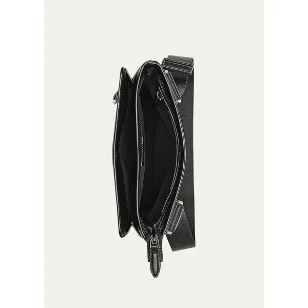 FERRAGAMO Firenze Flat Leather Crossbody Bag