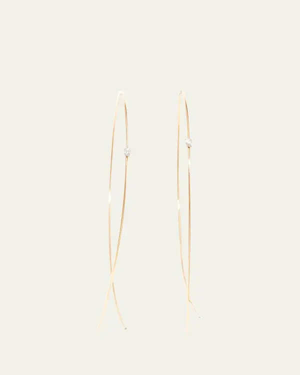Lana Jewelry 14k Diamond Hoop Earrings - Gold