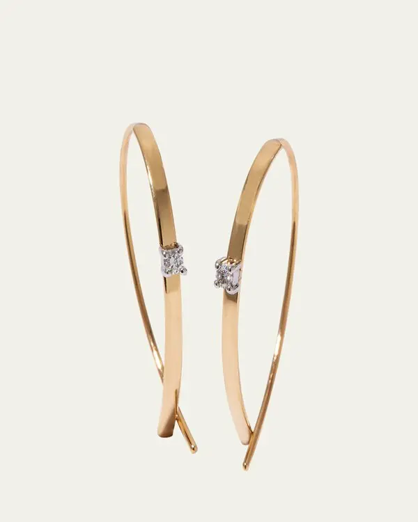 Lana Jewelry Solo Mini Flat Diamond Hoop Earrings