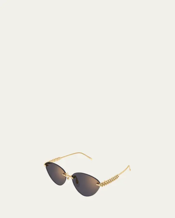 Cartier Rimless Cat-eye Sunglasses