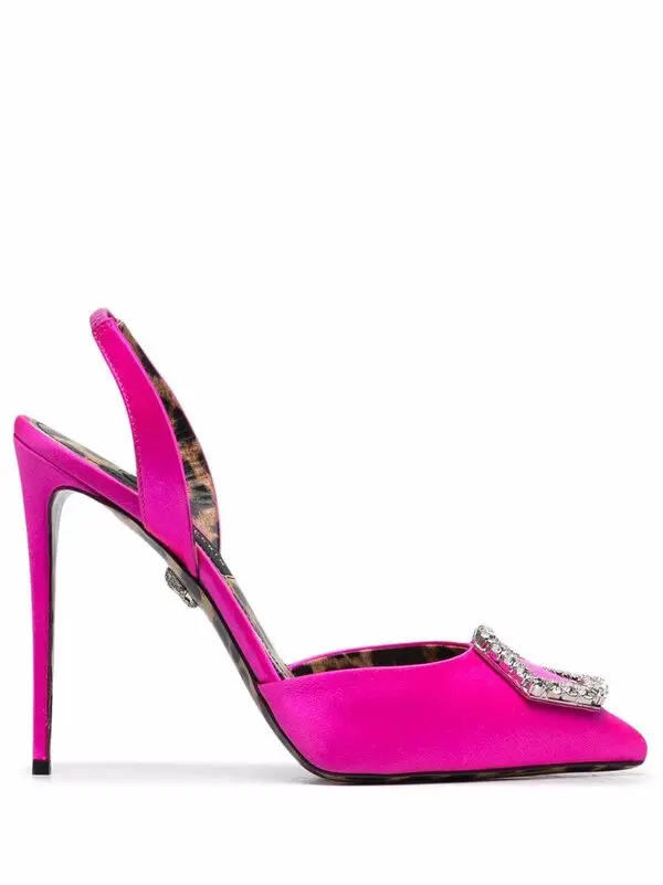 Philipp Plein Crystal Embellished High-heeled Pumps - Pink