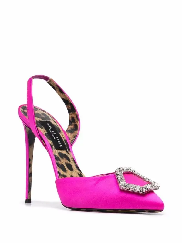 Philipp Plein Crystal Embellished High-heeled Pumps - Pink