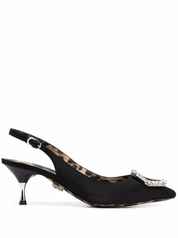 Philipp Plein Crystal Hexagon Pumps - Black