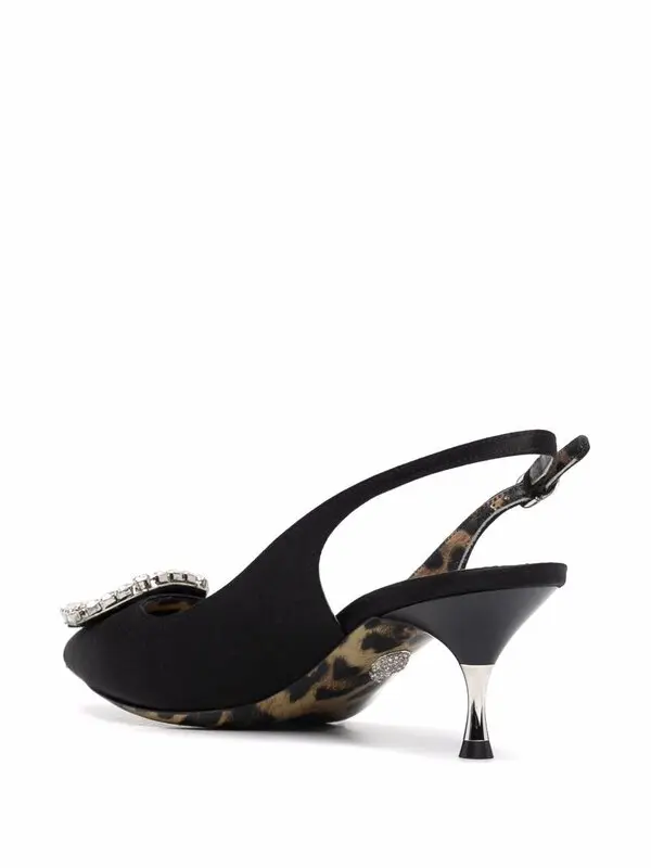 Philipp Plein Crystal Hexagon Pumps - Black