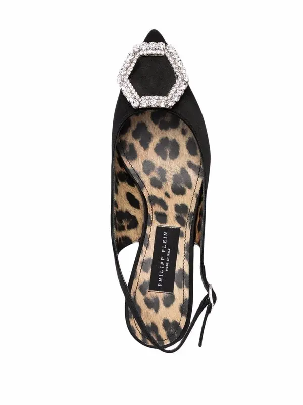 Philipp Plein Crystal Hexagon Pumps - Black