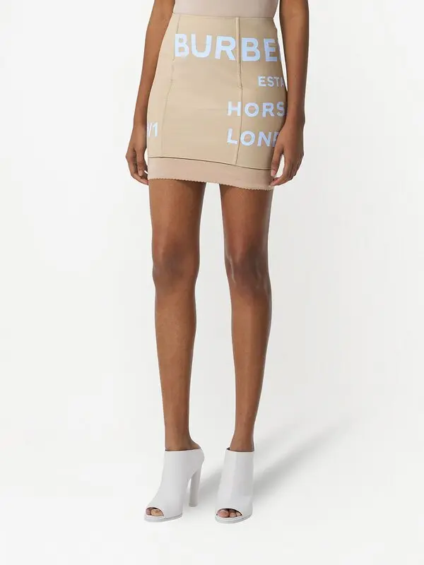 Burberry Mini Skirt With Horseferry Print